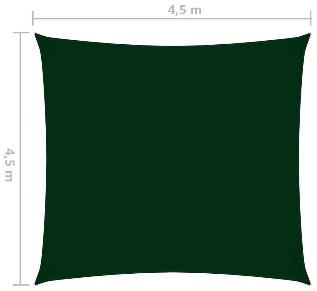 Stínící plachta oxfordská látka čtverec 4,5x4,5 m tmavě zelená