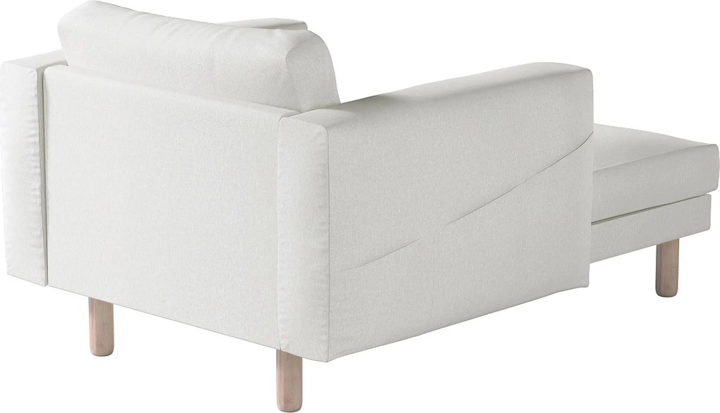 Potah na IKEA Norsborg šezlong s loketními opěrkami barva krémová látka pletený vzor