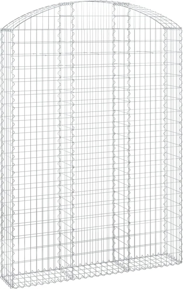 Klenutý gabionový koš 150 x 30 x 200/220 cm pozinkované železo 153450