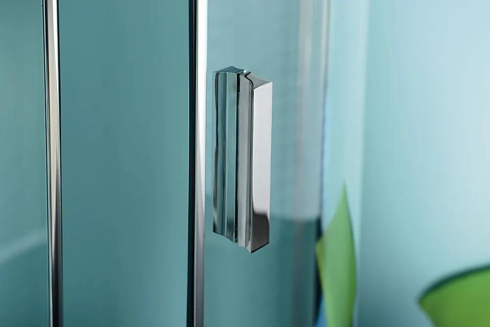 Polysan ZOOM LINE čtvrtkruhová sprchová zástěna 900x900mm, čiré sklo, pravá