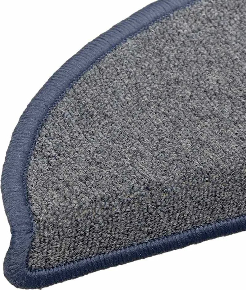 Schodové rohože 30 ks 56 x 17 x 3 cm světle šedé a modré, půlkulaté 3365748