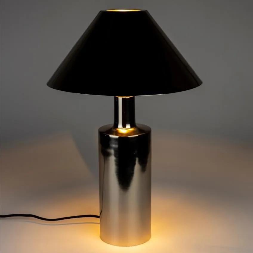 Stříbrná kovová stolní lampa ZUIVER WONDERS