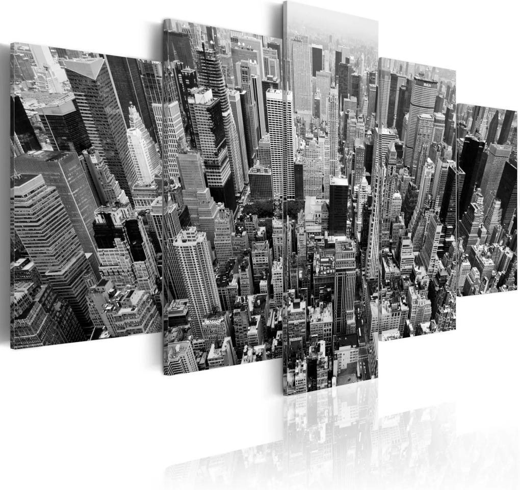 Obraz - Černobílé mrakodrapy New Yorku 200x100
