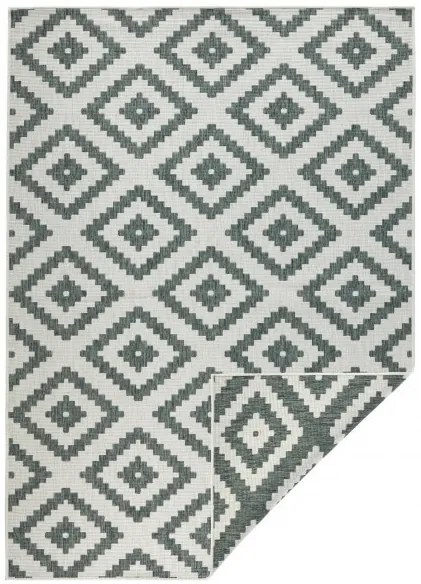 NORTHRUGS - Hanse Home koberce AKCE: 80x250 cm Kusový koberec Twin-Wendeteppiche 103131 grün creme – na ven i na doma - 80x250 cm