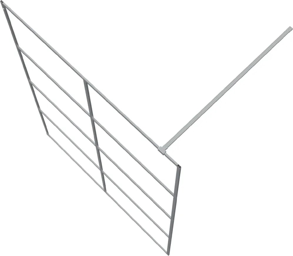 Sprchová zástěna walk-in stříbrná 140 x 195 cm čiré ESG sklo 152139