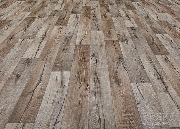 Breno PVC MAXIMA PLUS Hunter Oak S39 – tmavší dřevo, šíře 300 cm