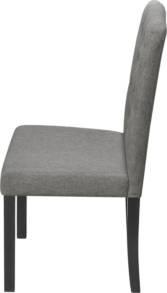 Jídelní židle 4 ks šedé textil 242224