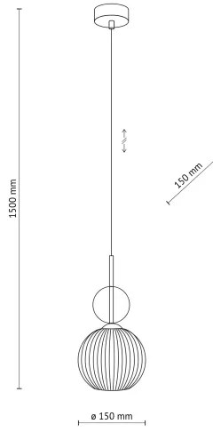 Lustr na lanku SOPHIA 1xE14/10W/230V černá/kouřová béžová
