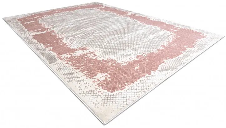 Dywany Łuszczów, Kusový koberec Core A004 Frame beige/pink, 180x270, růžová, chodba / předsíň