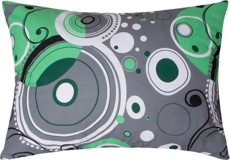 XPOSE® Flanelový povlak na polštář ŠÁRKA - zelený 70x90 cm