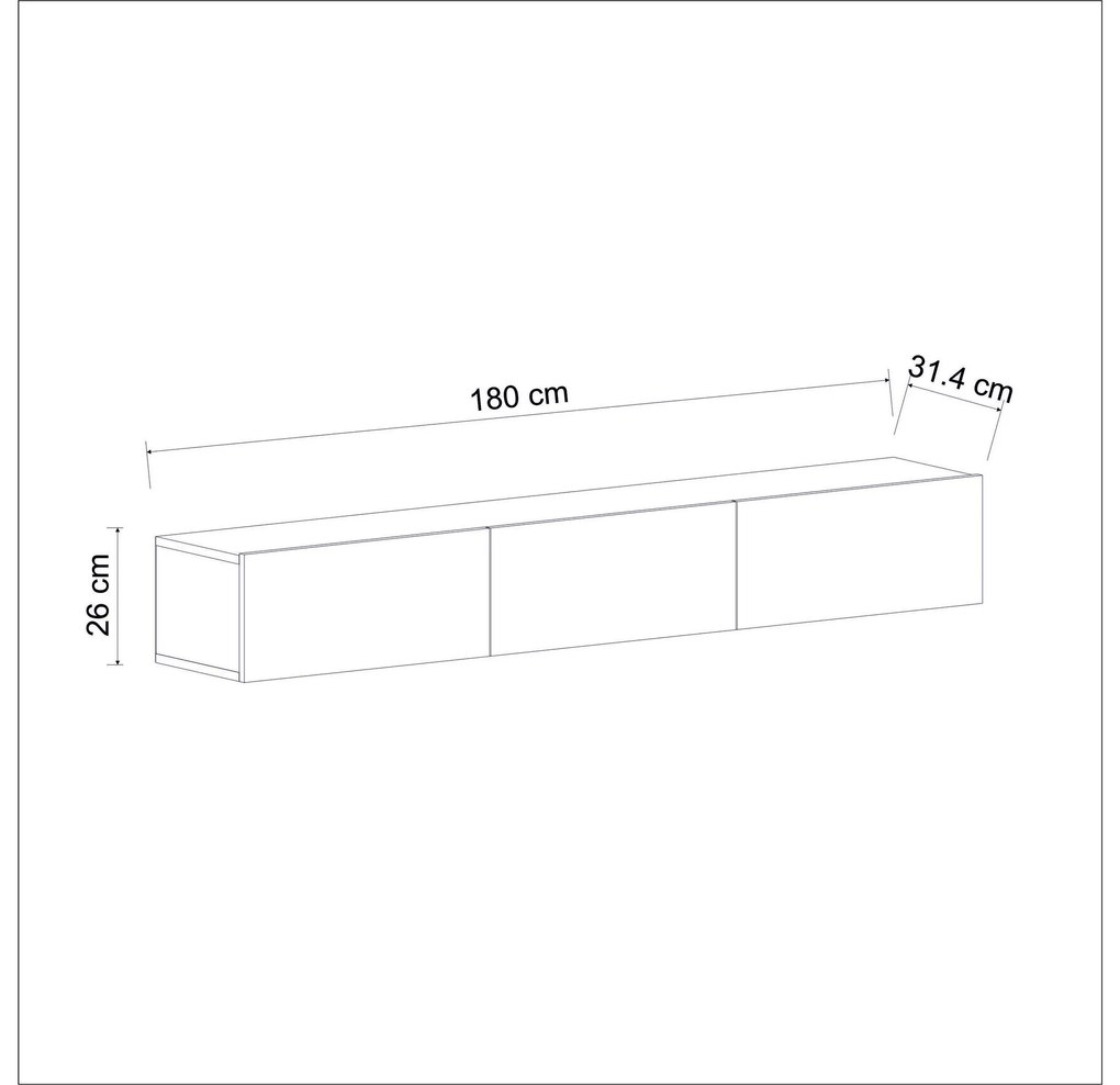 TV stolek/skříňka Tessa (ořech). 1089350