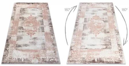 koberec CORE W9797 Rám, růžice strukturální dvě úrovně rouna, béžov velikost 160x220 cm | krásné koberce cz