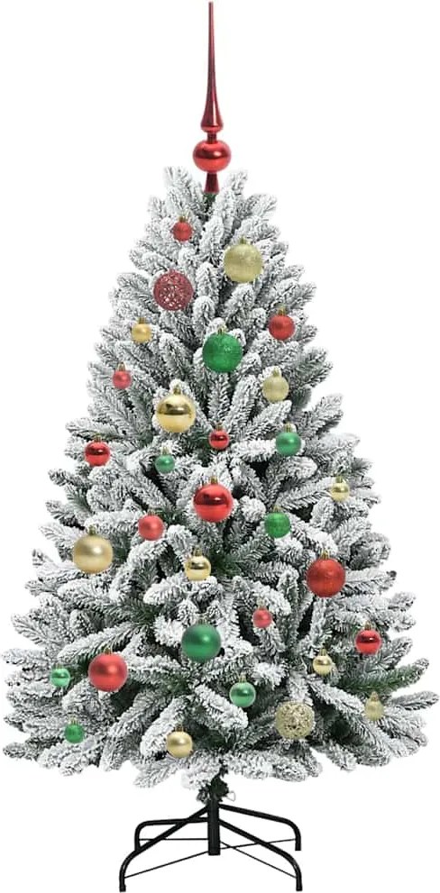 Umělý vánoční stromeček 120 cm 150 LED Teplá bílá PVC a ocel 3395738