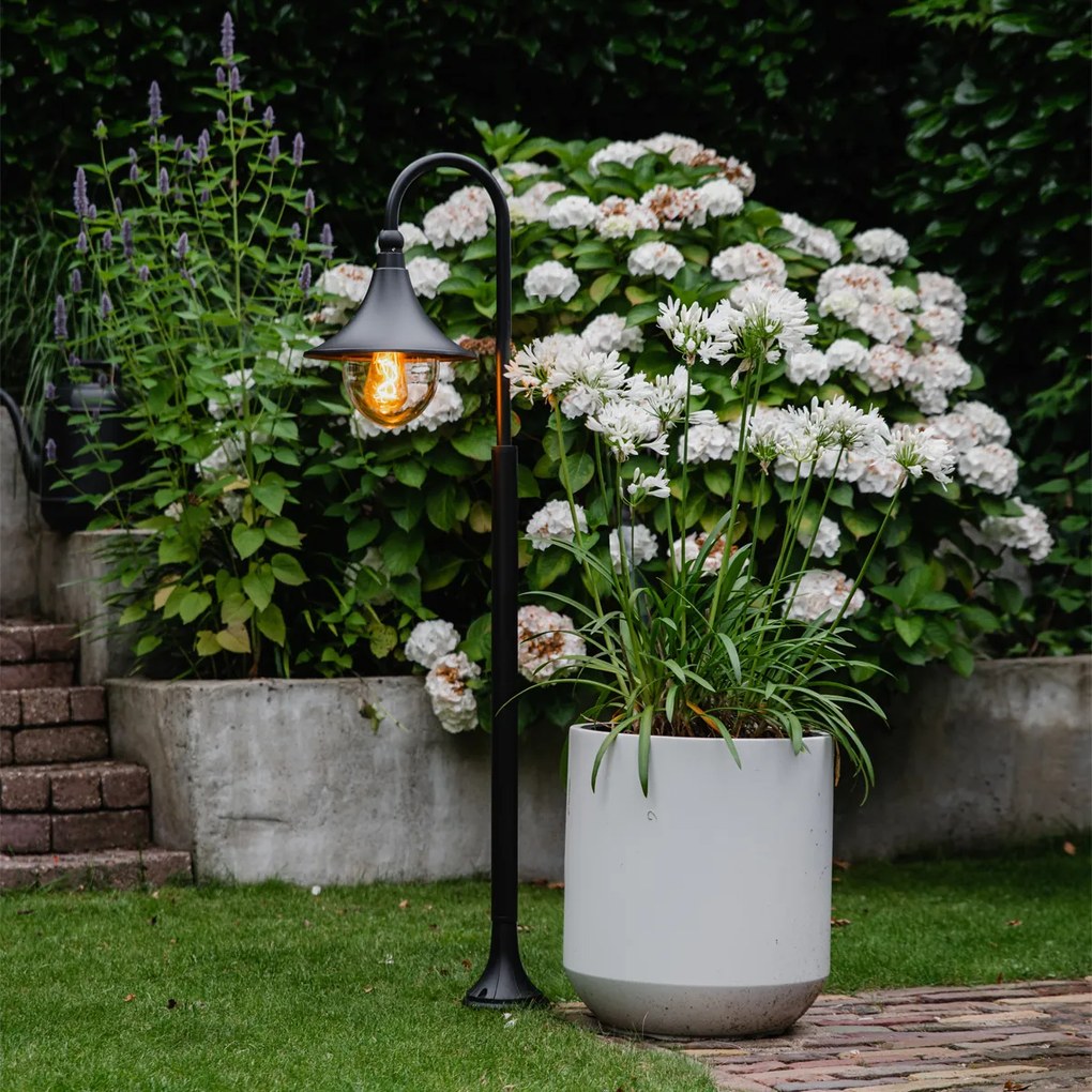 Klasická venkovní lampa černá 125 cm IP44 - Daphne