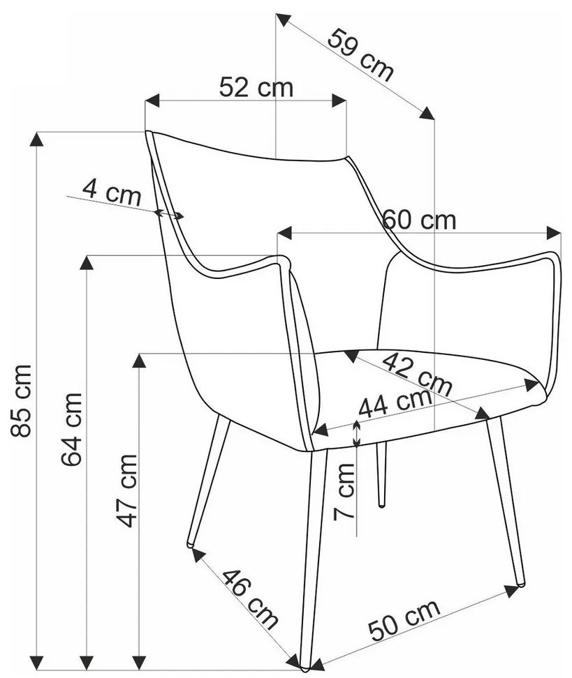 Jídelní židle Catherine, béžová