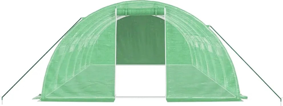 Skleník s ocelovým rámem zelený 24 m² 6 x 4 x 2 m 3188062