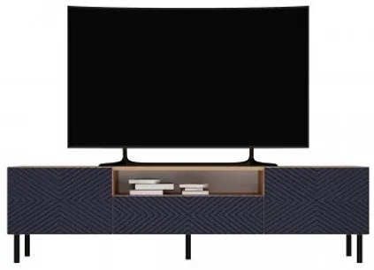Televizní stolek RTV Kama 160/2K - dub artisan/modrá