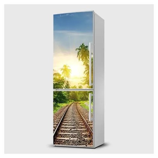 E-shop24, Pi5SL1433, Rozměr 65x120 cm, Fototapeta samolepící na lednice - Koleje