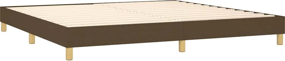 Rám postele s boxspringem tmavě hnědý 200 x 200 cm textil 3120641