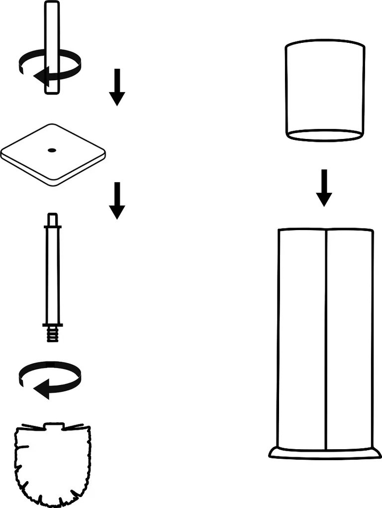 Kovová WC štětka NATRIO