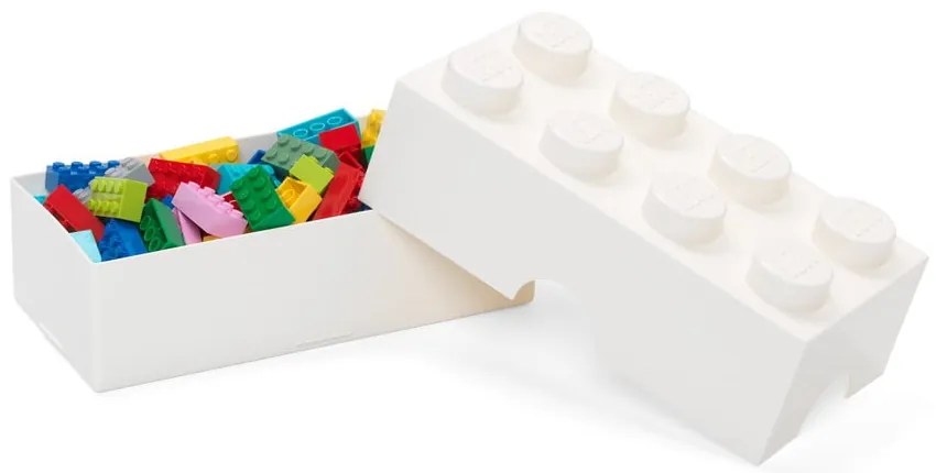 Bílý plastový dětský úložný box 20x10x7 cm – LEGO®