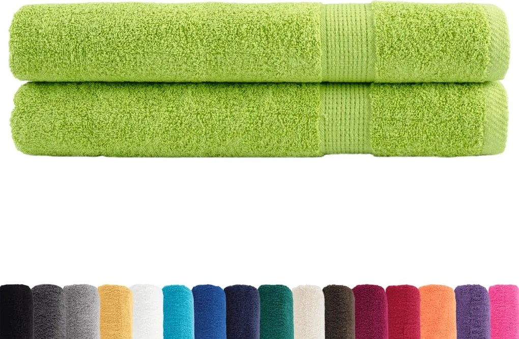 Premium ručníky SOLUND 2 jablkově zelené 100x200cm 600g/m² 137509