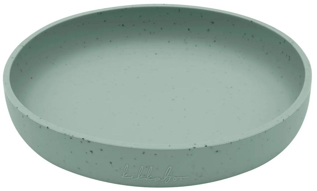 KikkaBoo Talíř Platinum Silicone Sage