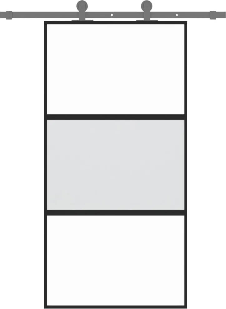 vidaXL Posuvné dveře 102,5 x 205 cm čiré ESG sklo a hliník [155203] Barva: zlatá