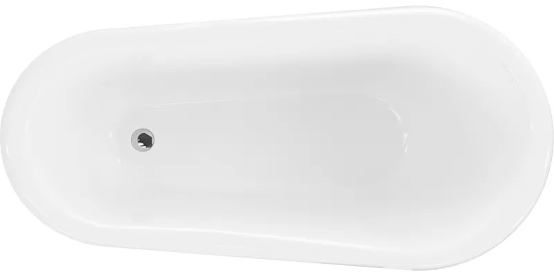 Mexen Retro volně stojící vana 150 x 73 cm, Bílá, Chromované nožky - 53251507300-00