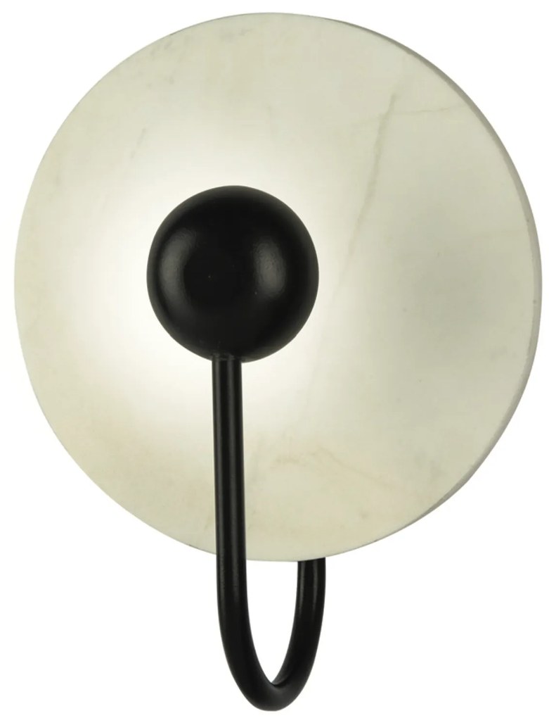 Zambelis 18168 nástěnné LED svítidlo, bílý mramor/černá, 3W, 16cm
