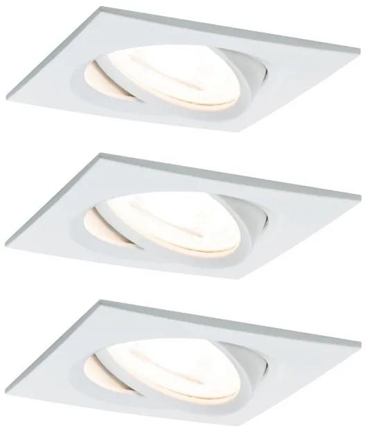 Vestavné svítidlo LED Nova hranaté 3x6,5W bílá mat nastavitelné 934.54 - PAULMANN
