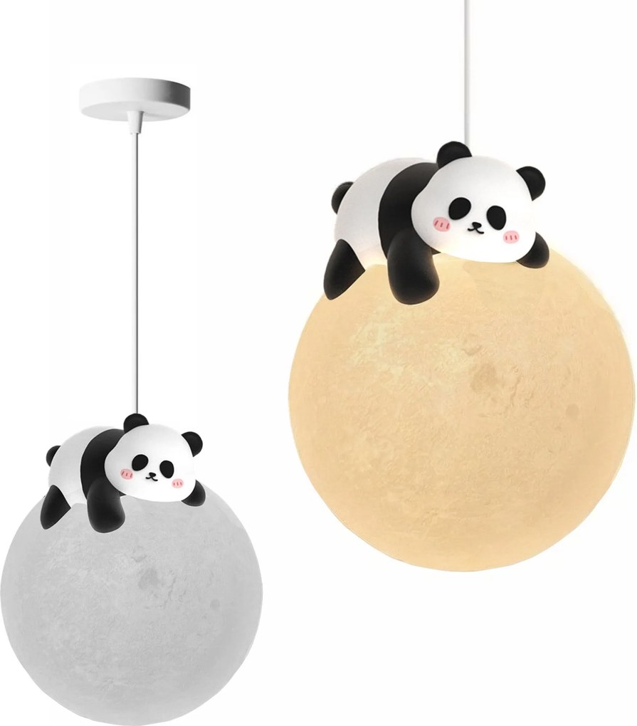 Toolight Toolight, závěsné svítidlo PANDA G162-1CP, černá-bílá, OSW-07801