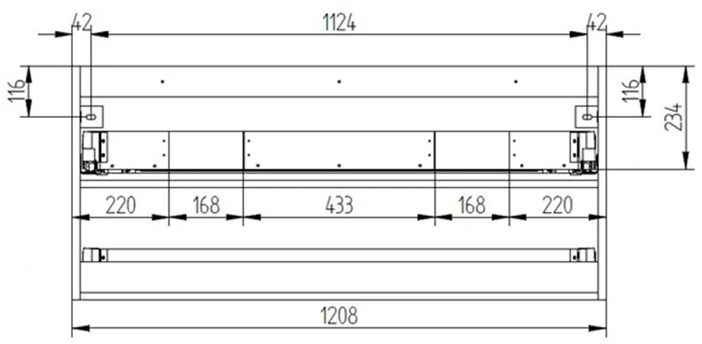 Mereo Mereo, Aira, koupelnová skříňka 121 cm, Multidecor, CN793SDBAR