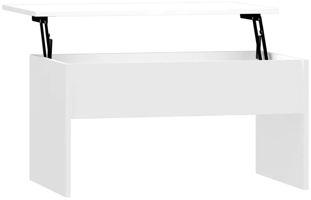 Konferenční stolek lesklý bílý 80x50,5x41,5 cm kompozitní dřevo - Default Title
