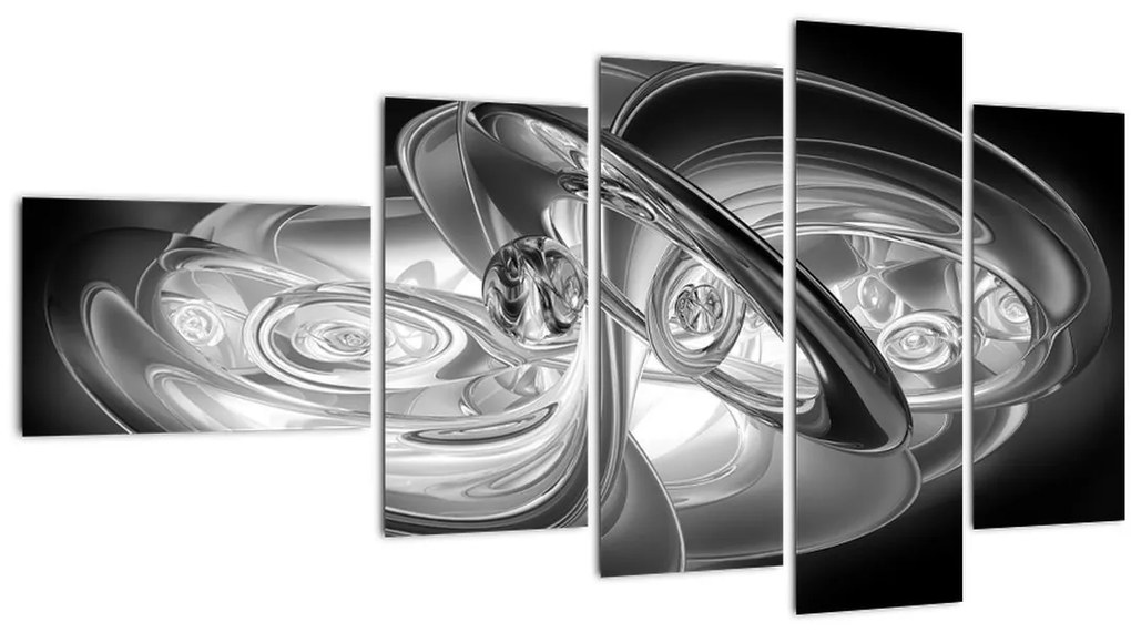 Obraz moderní šedé abstrakce (110x60 cm), 40 dalších rozměrů
