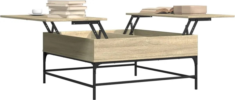 Konferenční stolek dub sonoma 95 x 95 x 45 cm kompozit a kov 3217065
