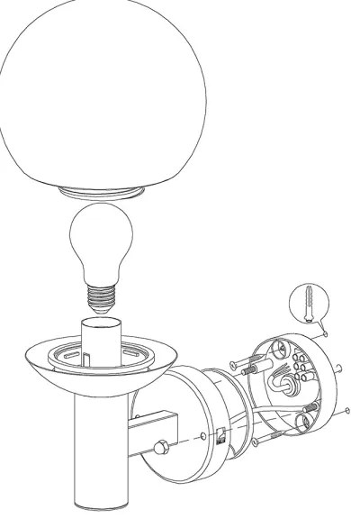 Eglo 97247 - LED Venkovní nástěnné svítidlo NISIA-C 1xE27/9W/230V IP44