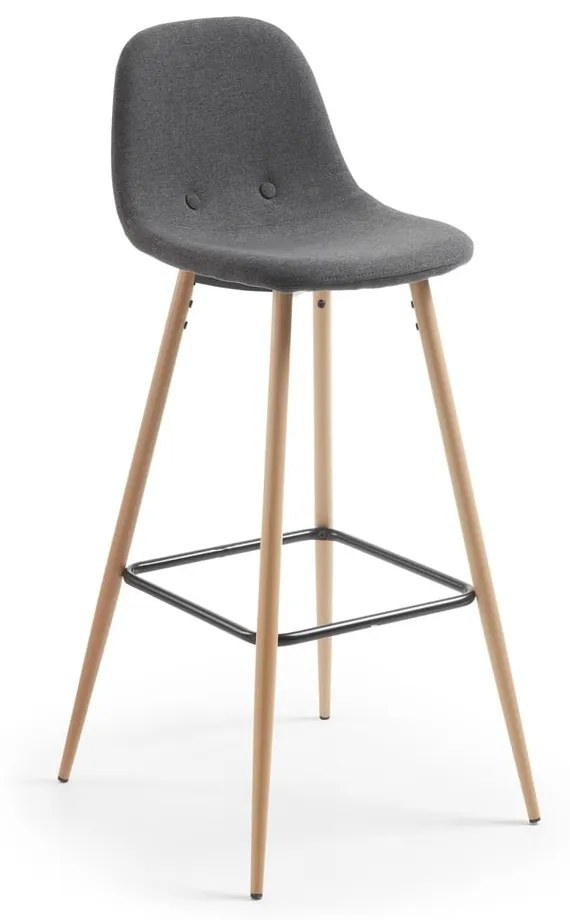 BonamiTmavě šedá barová židle La Forma Nilson