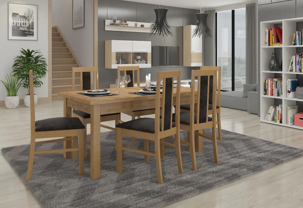 ADRK Furniture Sada stolu s židlemi RODOS 59 SE-ROD-59-C-B136