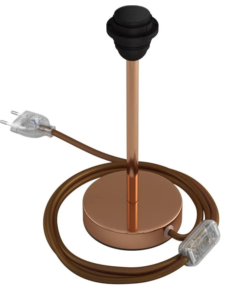 creative cables Kovová stolní lampa Alzaluce pro stínidlo Velikost: 10 cm, Barva: Mosaz