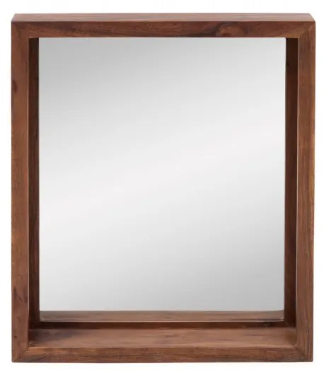 Malé zrcadlo do koupelny Victoria tmavá akácie