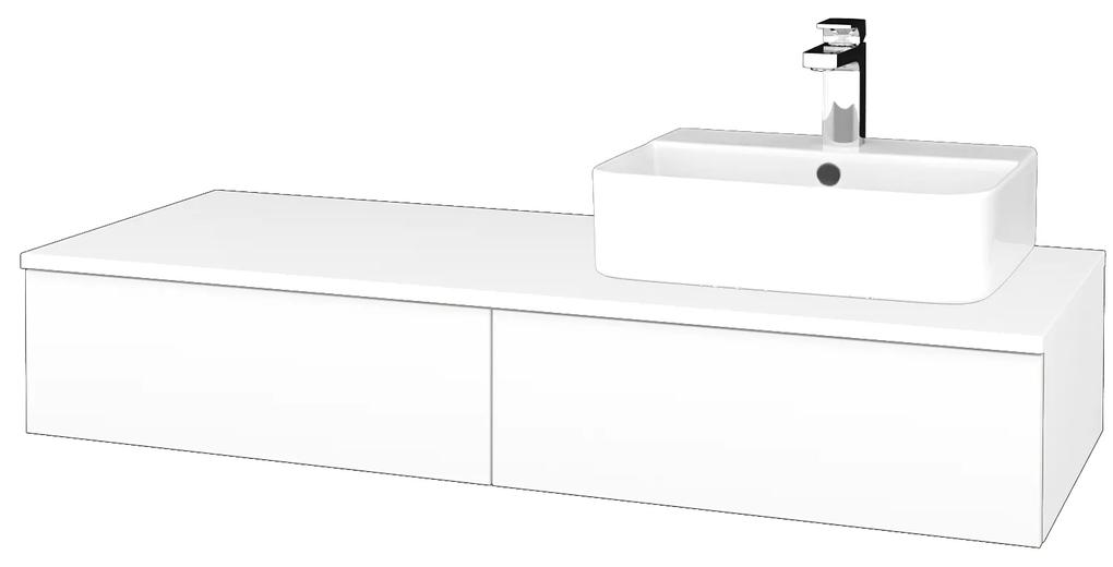 Dřevojas Koupelnová skříňka MODULE SZZ2 120 Varianta: M01 Bílá mat / M01 Bílá mat / Pravé