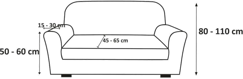 Forbyt, Potah multielastický, Cagliari, tmavěmodrý křeslo 70 - 110 cm