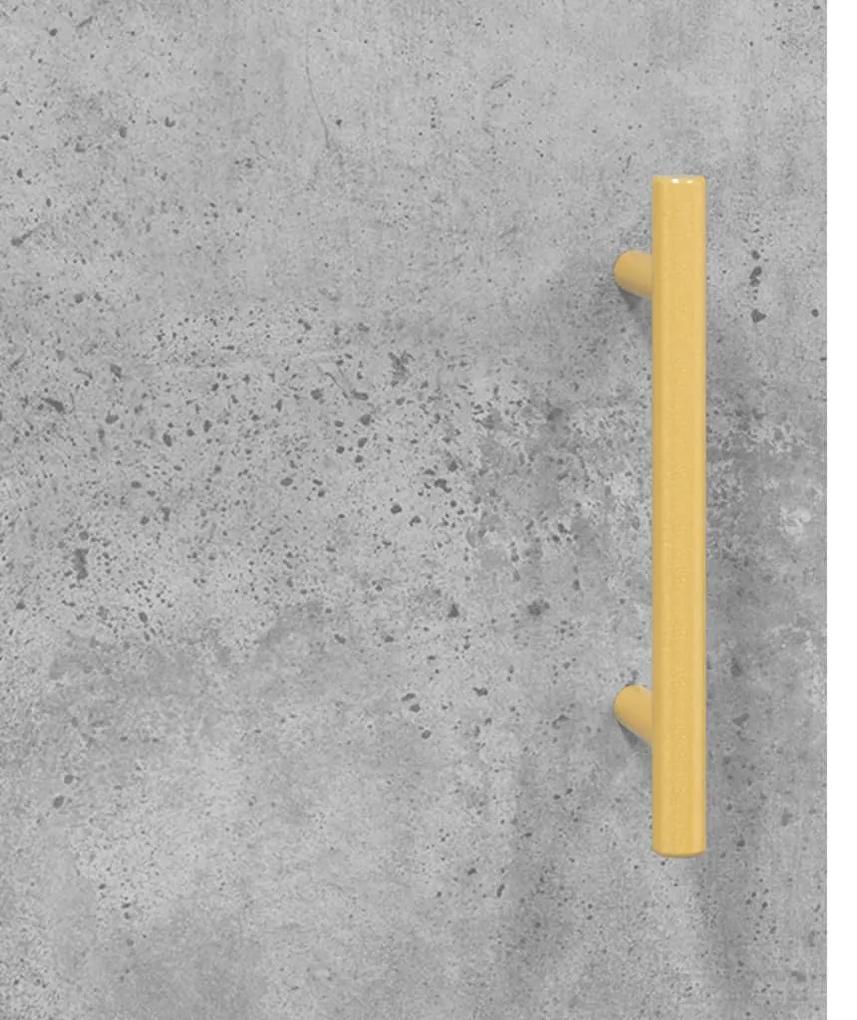 Skříň highboard betonově šedá 69,5x34x180 cm kompozitní dřevo,  3189497