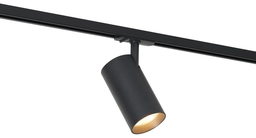 Moderní bodové svítidlo černé pro 1fázový kolejnicový systém vč. LED - Iconic Mark