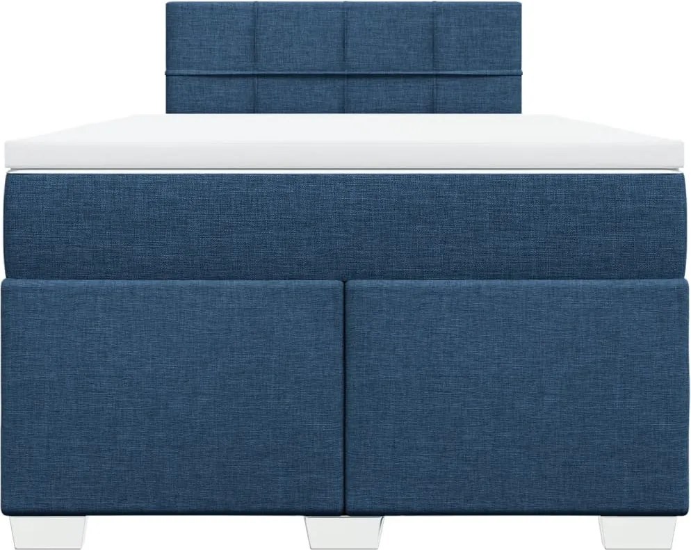 Box spring postel s matrací modrá 120x200 cm textil 3288161