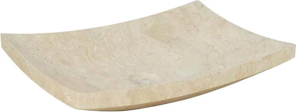 Umyvadlo 50 x 35 x 12 cm mramor krémové 142765