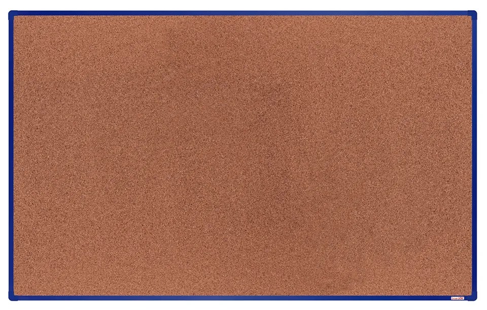 Korková nástěnka boardOK v hliníkovém rámu, 2000 x 1200 mm, modrý rám