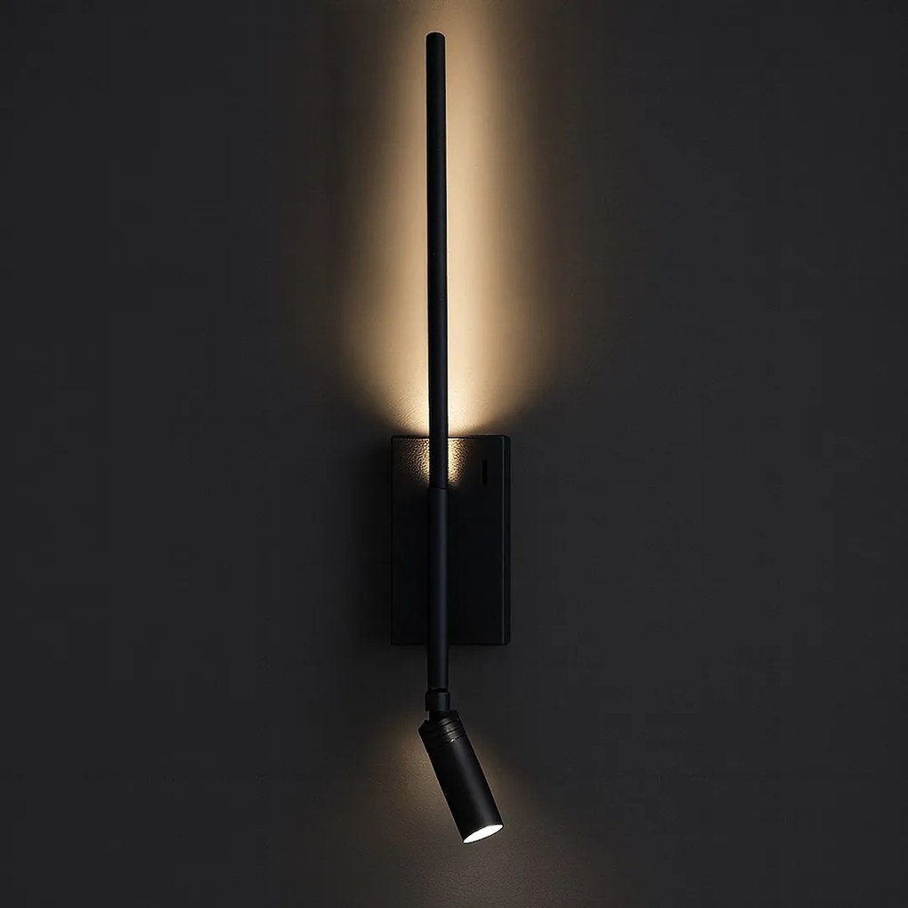 Nástěnné svítidlo Torch, 1x černé kovové stínítko + 1x LED 3w, b