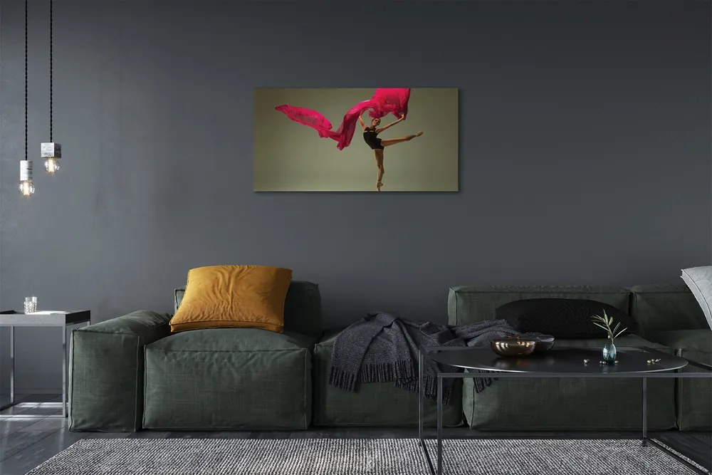 Obrazy na plátně Baletka růžová Materiál 100x50 cm